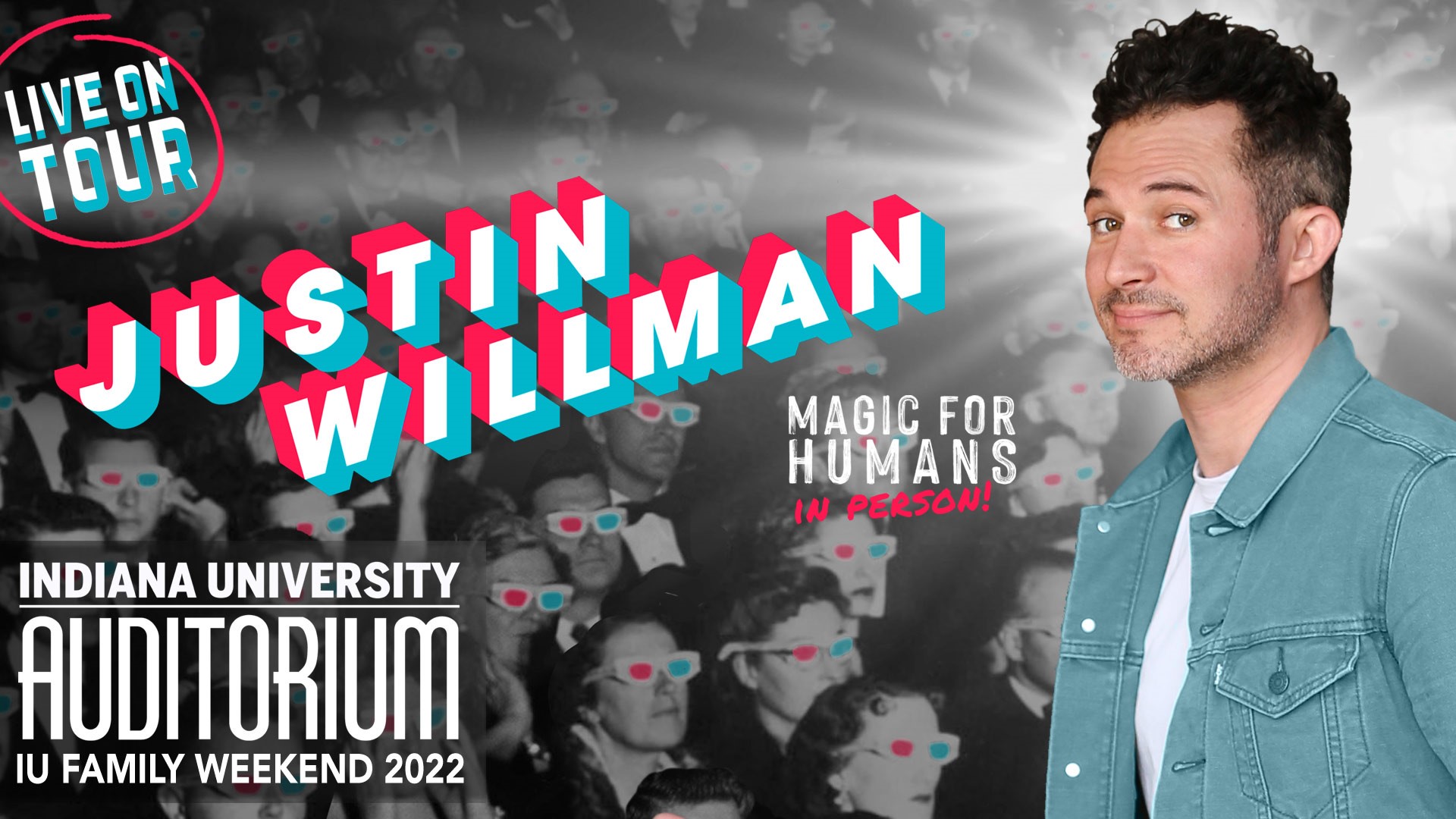Justin Willman: Magic for Humans in Person - IU Auditorium